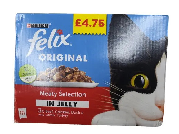 Felix Original Meaty Selection in Jelly 12 Pouch Pack - 12 x 100g ...