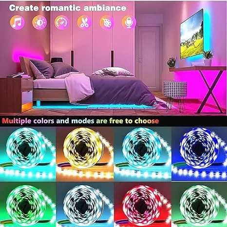 Rgb Led Strip Light Waterproof Remote Control Color Changing 3528 ...