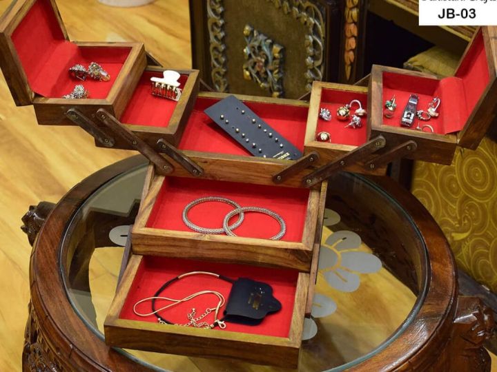 Handmade Wooden Singhar Jewelry Box for Girls - Singar Keepsake ...