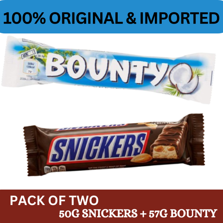" Original Snickers 45gm + Bounty 57gm | Imported-premium Chocolate ...