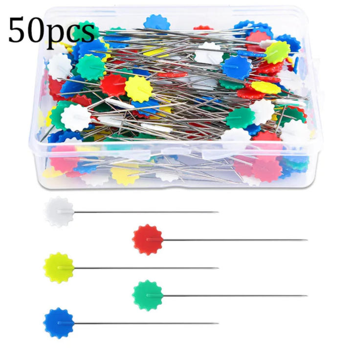 100pcs Sewing pins 50pcs Flat head Flat head pins With box Needle arts ...