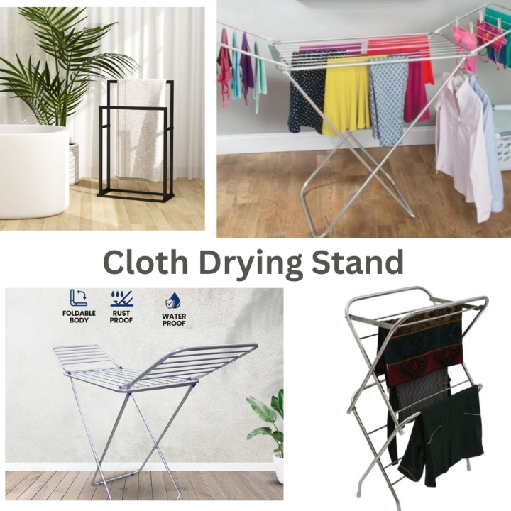 Cloth Dry Stand K Shape Cloth Drying Rack Water Proof Power Coated ...
