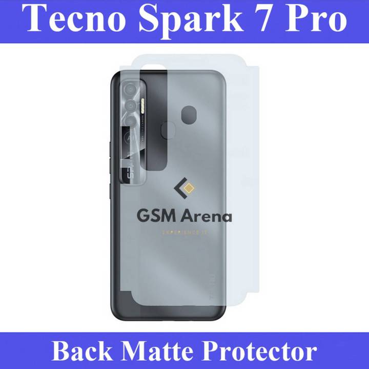 Tecno Spark 7 Pro Back Matte Protector Soft Skin Sheet Soft Film ...