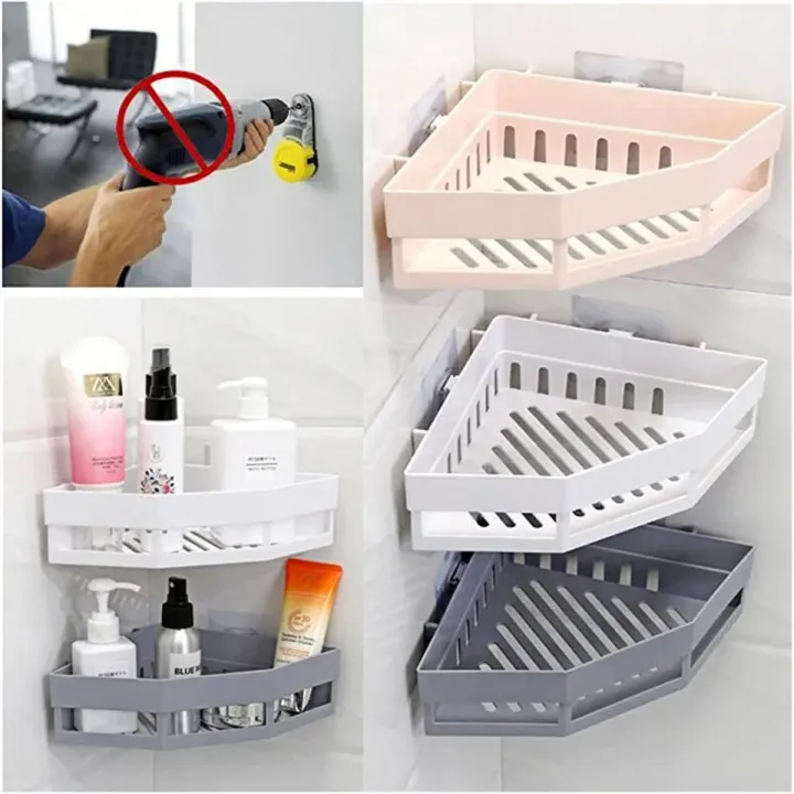 pack Of 1 Wall Suction Triangle Shower Shelf Shelf Storage Racks ...