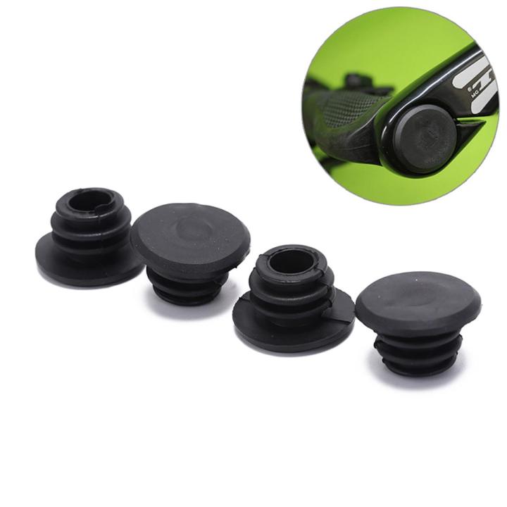 4pcs Bike Black Mini Rubber Grip Handlebar Bar End Plugs Stoppers Caps ...