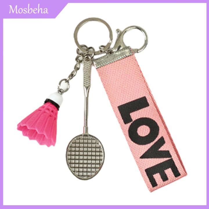 Mosbeha Badminton Keychain Mini Badminton Racket Keychain Perfect ...