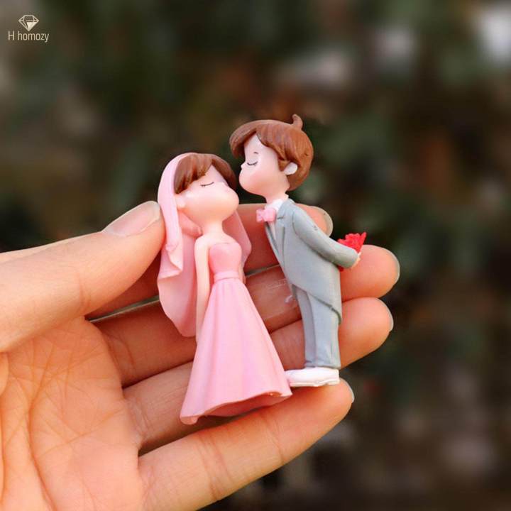 Wedding Cake Toppers Mini Miniature Scene People for Anniversary DIY ...