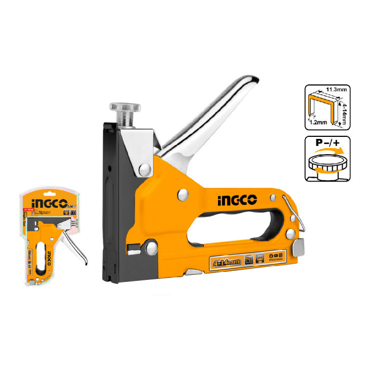 INGCO Tools Original 100% Steel Staple Machine with Quick Jam Release ...