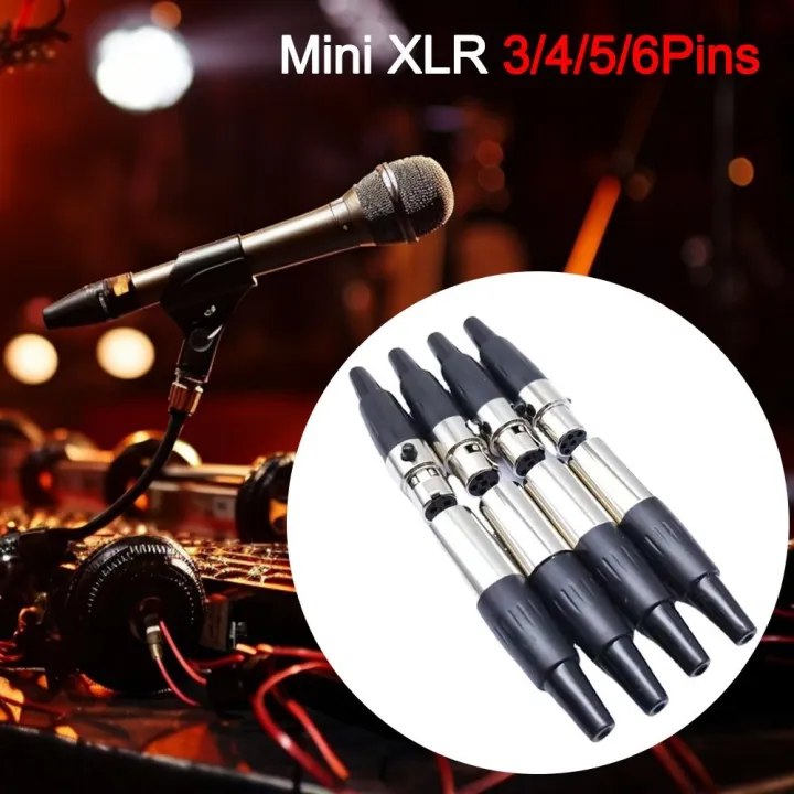 Male Female Plugs 3/4/5/6Pin Mini XLR Female / Male Plug for MIC ...