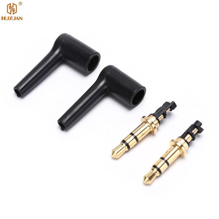 1/2PC 3.5Mm Jack 4 Pole 3.5 Male 90 Right Angle L-Shaped Stereo ...