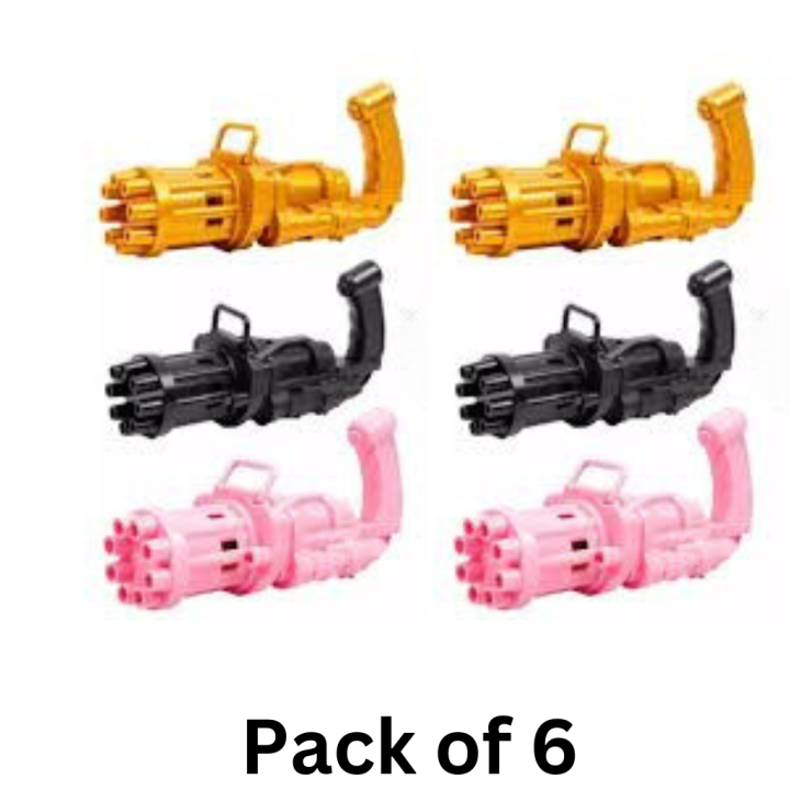 Bubble Gun Blower Toy – 8 Nozzle Bubble Shooter | Large Handheld Bubble ...