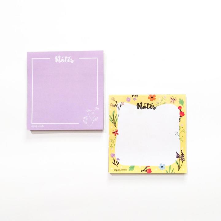 Floral Tear Off Notepads | Cute Aesthetic Stationery | Pocket Size 4x4 ...