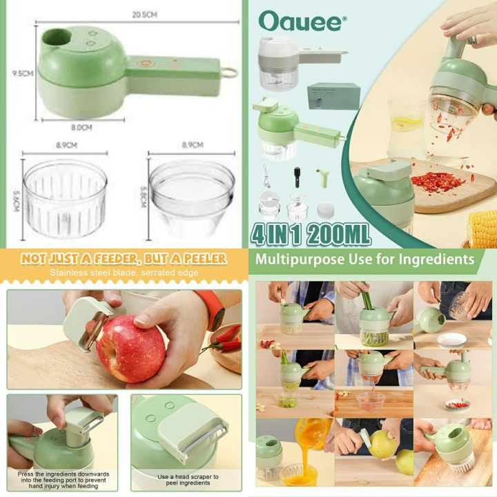 ABST - Multifunctional Handheld Electric Vegetable Slicer 4 In 1 Fruit ...