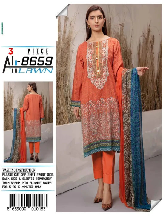 YKSpot Kurti Stitched Embraided Lawn Shirt Eid designs for girls 1 ...