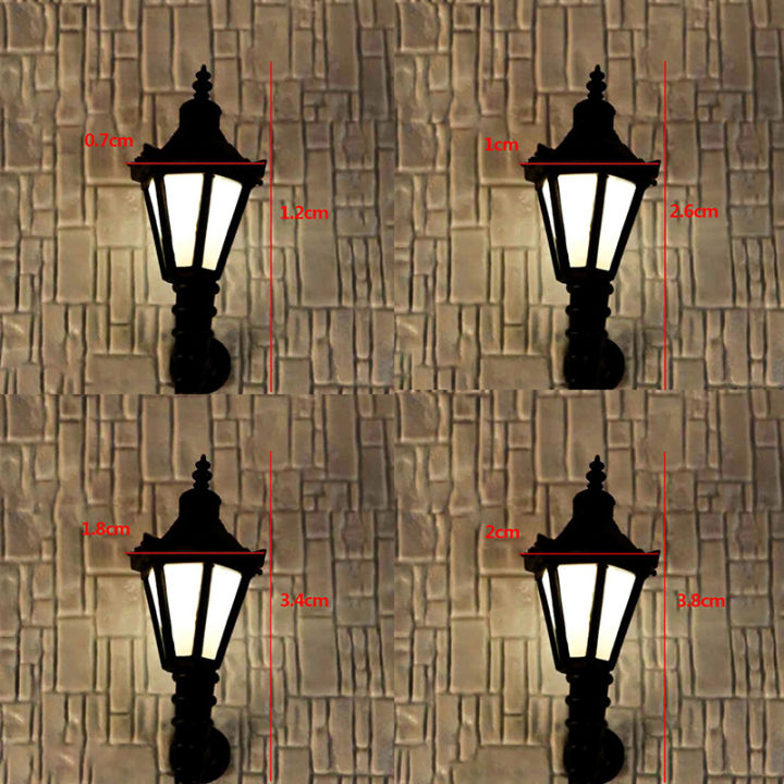 Mini Architectural Courtyard Wall Lamp Light Model Black Outdoor Lamp ...