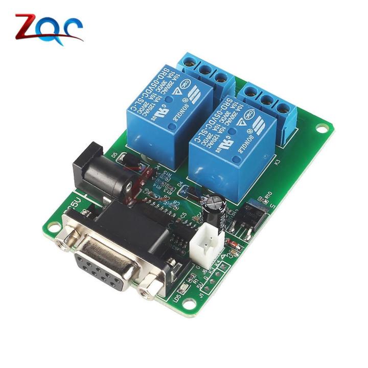 DC 5V 12V 2 Channel RS232 Serial Port Control Relay Switch Board SCM ...