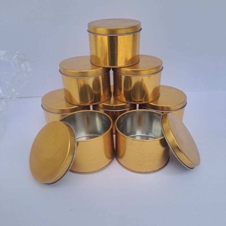 Plain Golden Tin/Jars/Containers (Pack of 24) | Daraz.pk