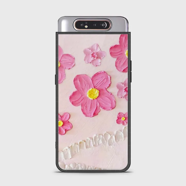 Samsung_ Galaxy A80 Cover - Floral Series - Design 2 - Pink - HQ Ultra ...