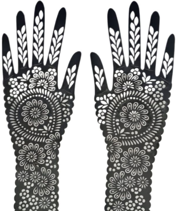 Mehndi Stickers, mehandi stencils for most beautiful girls hands pair ...