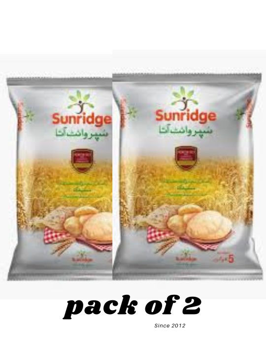 Sunridge Super White Atta 5kg pack of 2 | Daraz.pk