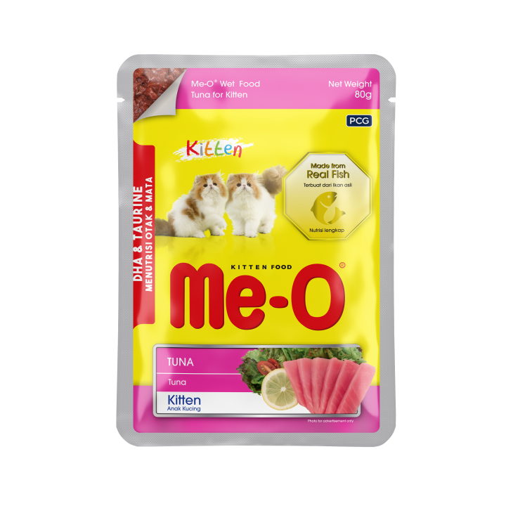 Me-O / MeO Wet Food Pouch For Kitten With Tuna in Jelly - 80G | Daraz.pk