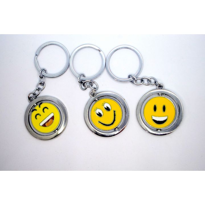 Smiley Face Emoji Emoticon Keychain Keyring Keyholder | Daraz.pk