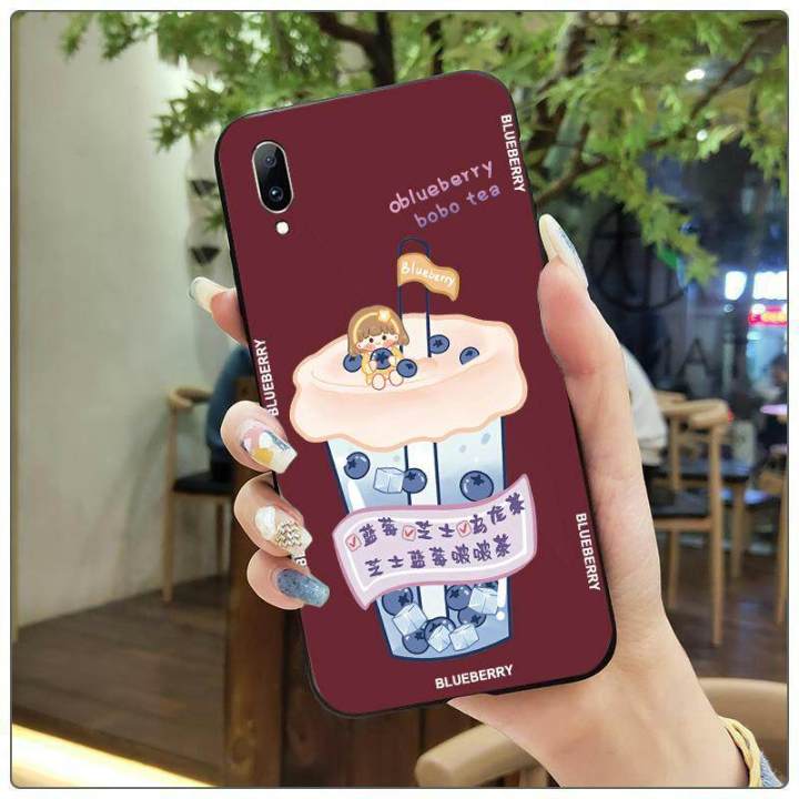 For Vivo Y97 Cover Case Fashion Blueberry milk tea pattern Shockproof ...