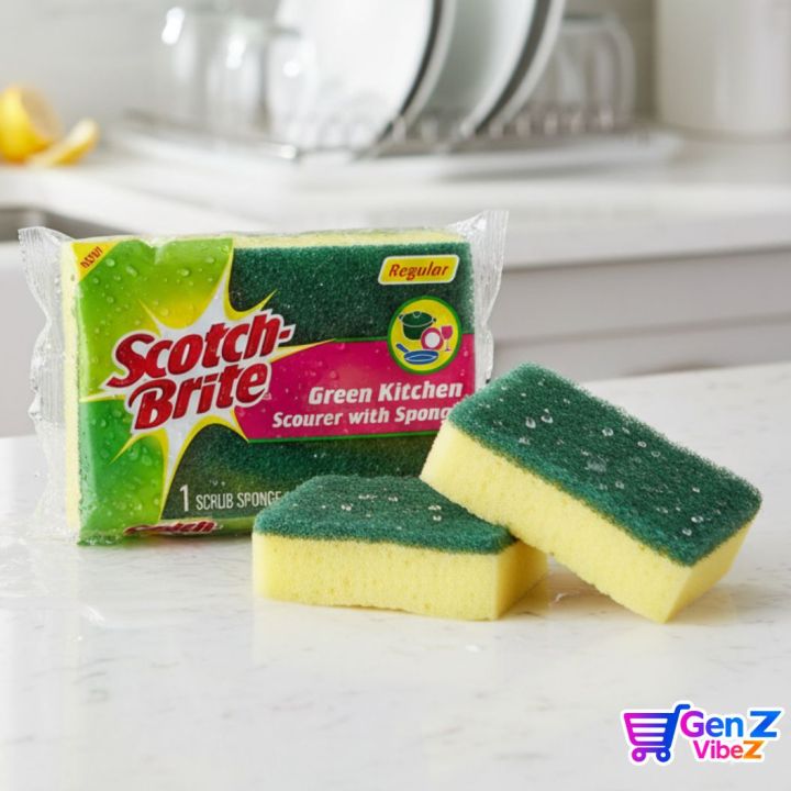 Scotch Brite Sponge Pack | 12 to 96 Pcs Heavy Duty Scrub Sponge for ...