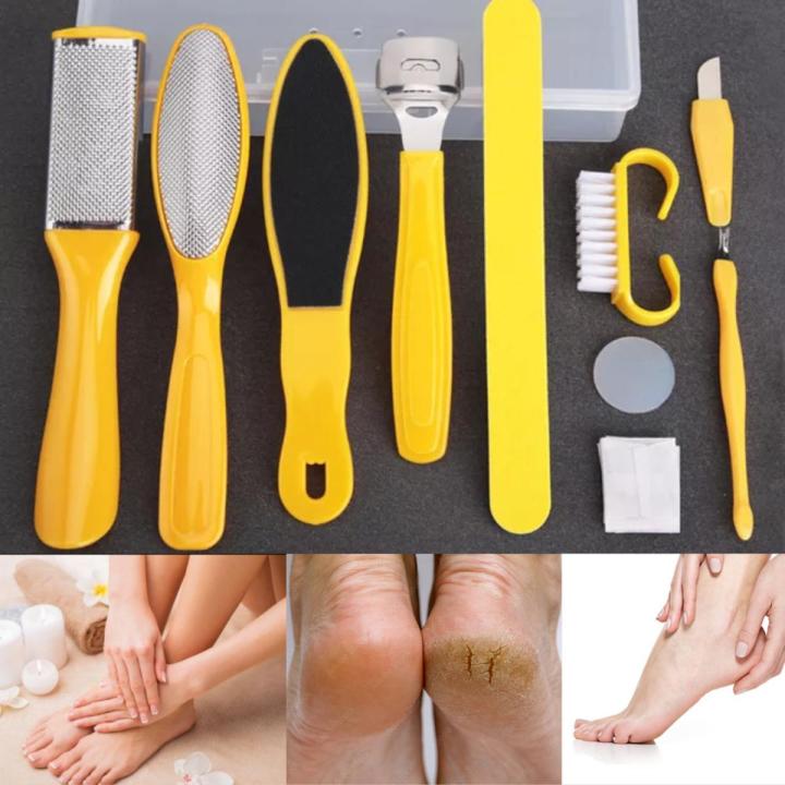 PROFESSIONAL 10 IN 1 FOOT PEDICURE TOOL KIT_FOOT CALLUS REMOVING SET ...