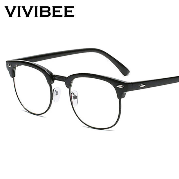 2024 Classic Transparent Frame Semi Rimless Blue Light Blockin Glasses ...