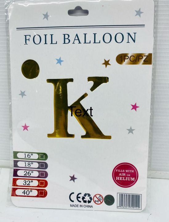 Gold Alphabet Foil Balloon Letter K | Daraz.pk