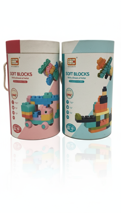 Soft Blocks Creativity Set - Flexible Interlocking Bricks for Toddlers ...