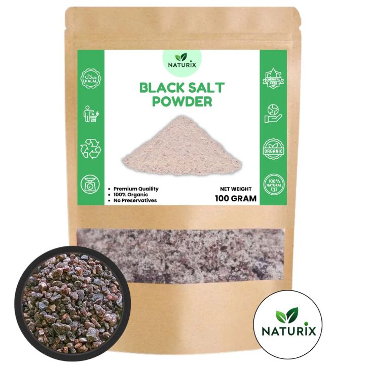 Naturix Kala Namak / Black Salt Powder 100 Grams | Daraz.pk