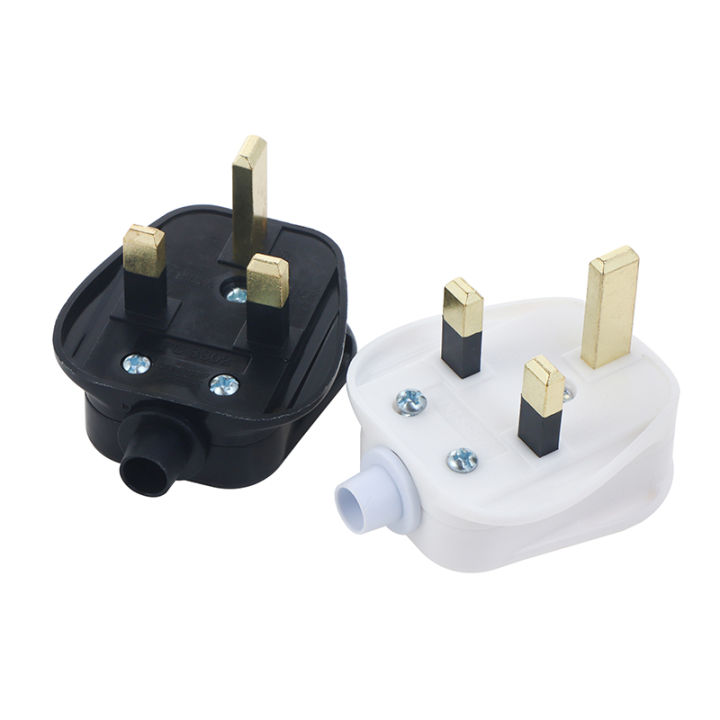 England Removable Power Plug Type G White Black 3 Pin UK Mains Plug 13A ...