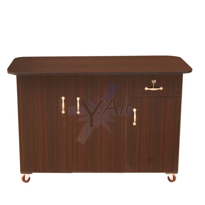 Brown - Is12 Large Wooden Sheet 3 Door one Drawer Iron stand - iron ...
