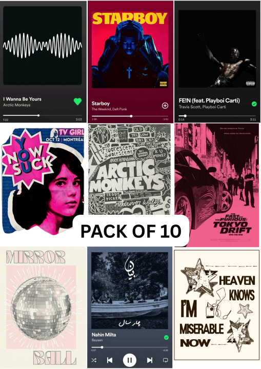 Pack of 10 or 20 Sticky Music Posters | Peel & Paste | Free Stickers ...