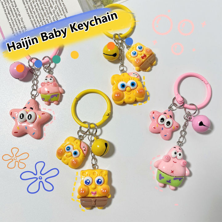 Cartoon Spongebob Key Chain Patrick Star Pendant Car Key Ring Charms ...