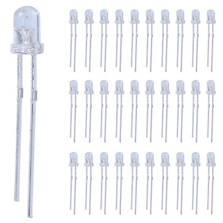 80 Pieces 3mm White LED Lamp Light Emitting Diode DC 2.5V-3V | Daraz.pk
