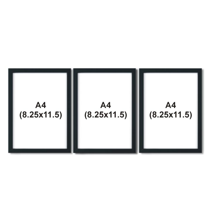 Only Frames A4 Size, Set of 3 Frames, Office Wall Decor, Photo frames ...