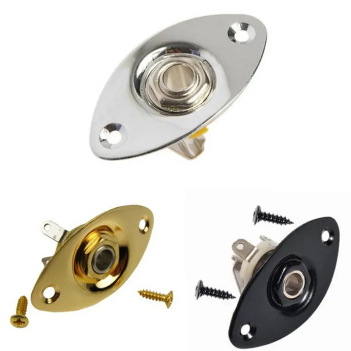 Stringed Instruments 3 Colors Guitar Replacemnet Jack Plate & Screws ...