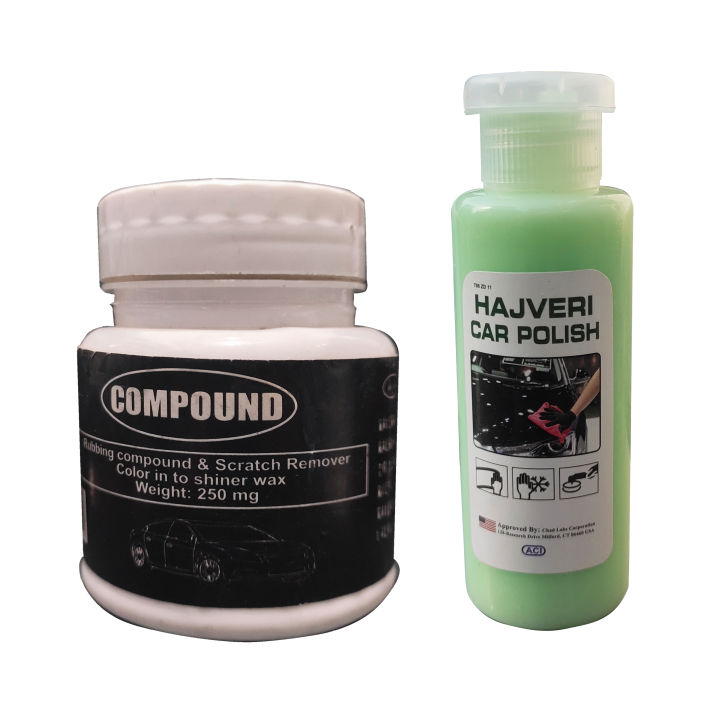 Pack of 2 items Kangaroo Rubbing Compound & Hajveri polish For car ...