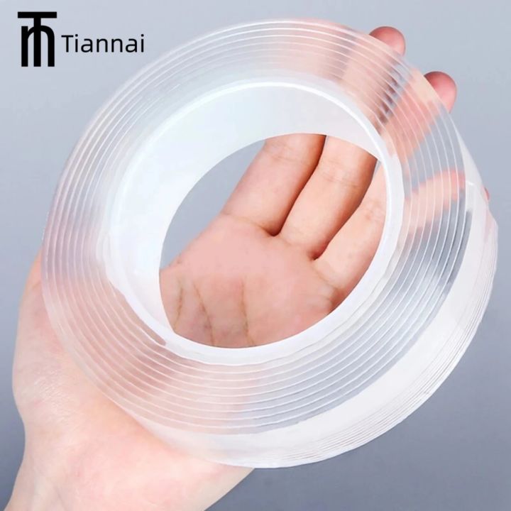 Self Adhesive Traceless Double Sided Nano Tape Waterproof Transparent ...