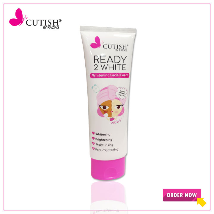 Ready 2 White Whitening Facial Foam by CUTISH (100g) | Daraz.pk