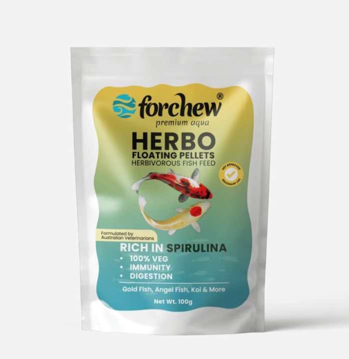 Forchew Premium Herbo Fish Feed Floating Pellet For Plant Based Fish ...