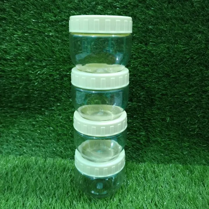 Pack of 3 Air tight Jar Set with bottom lock, Jars Set food storage box ...