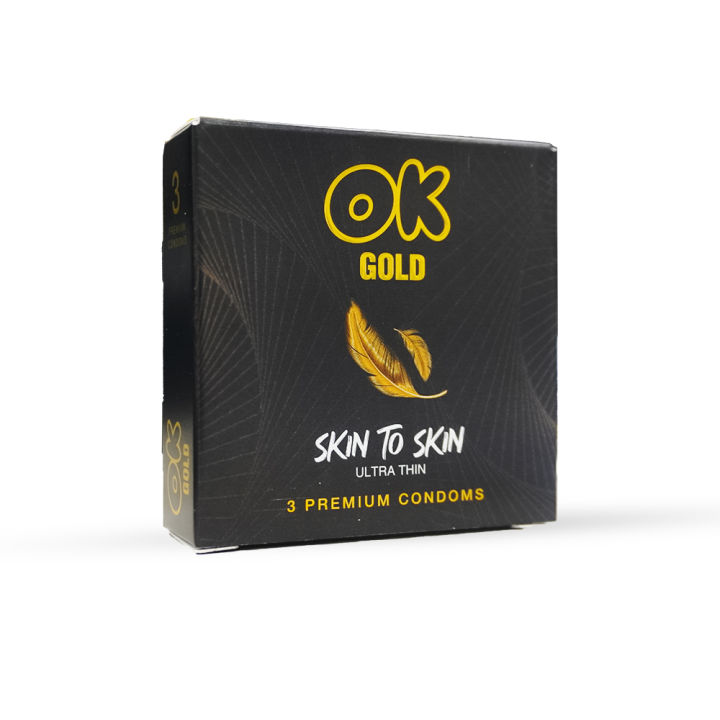 Ok Gold Skin to Skin Condom for Extra Pleasure - 3 Pcs Pack | Daraz.pk