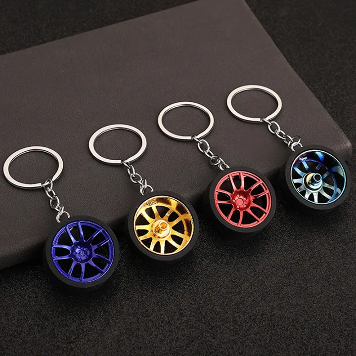 Creative Car Tire Hub Keychain Wheel Tyre Shape Keychain Backpack ...