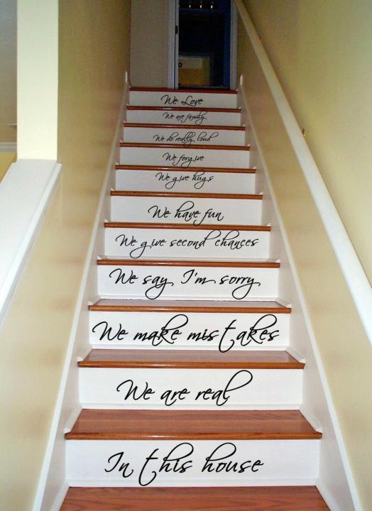 Wall & Stairs Sticker Decal - Quote Decal Decor Home Sticker Vinyl ...