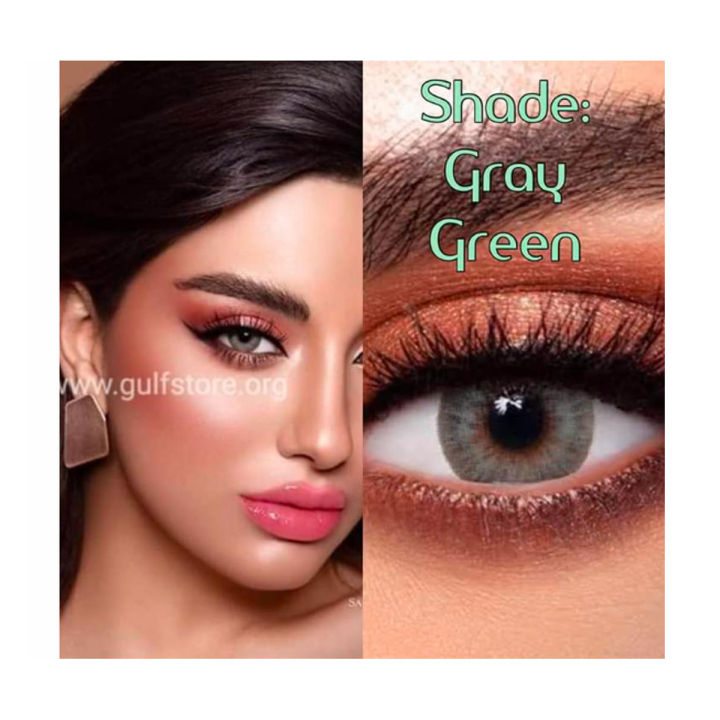 Shade Name Gray Green Eye Color Lens Dhahab Just Like Natural Lens ...