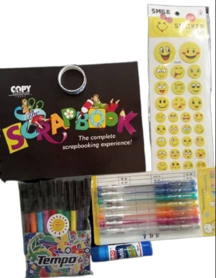 DIY memory scrapbook album complete kit art and craft scrap papers ...